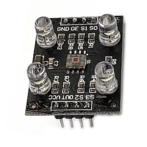 Kiro&Seeu TCS230 TCS3200 RGB Light Color Recognition Sensor Detector Module DC 3-5V with 4 LED Compatible with MCU Ar-duino, CS230-MD-1P