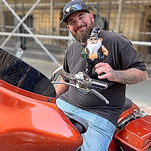 Garden Gnomes Galore Biker Gnome - Harley Gnome Compatible with Harley Davidson Gifts for Men- Garden Gnomes Outdoor Yard Gnomes - Knome Garden Giant Gnome Yard Gnome