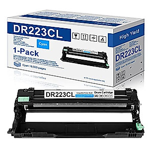 1-Pack Cyan Compatible DR223CL Drum Unit Replacement for Brother DR-223CL Drum Works with Brother MFC-l3770CDW MFC-l3750CDW MFC-l3710CW HL-l3290CDW HL-l3270CDW HL-l3210CDW HL-L3230CDW Printer