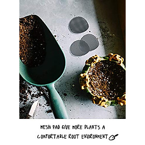 LE TAUCI Flower Pot Hole Mesh Pad, 2" Rounds Drainage Hole, Prevent Soil Loss and Anti-Slip, Bonsai Bottom Grid Mat, Gardening Gifts for Women, 50 Pack