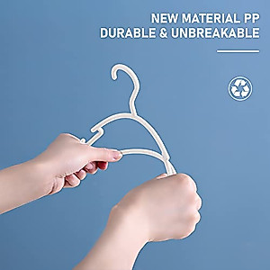 Mosearon Baby Hangers 120Pcs Kids Hangers,Plastic Hangers Non Slip, Clothes Hanger, Toddler Hangers, Infant Hangers, Child Hangers for Nursery, 120 Pcs,Pink Blue Yellow White Purple Green