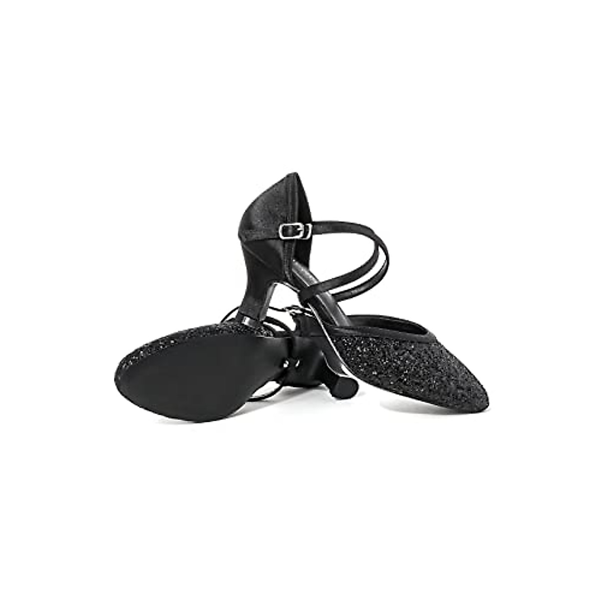 BABEYOND Women Ballroom Latin Dance Shoes Salsa Closed Toe 1920s Retro Party Wedding Heels