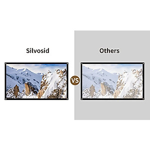 Projection Screen 16:9, Silvosid Foldable Portable Movie Screen 100 Inch Support Double Sided Projection for Home Theater Outdoor Movie Night Indoor