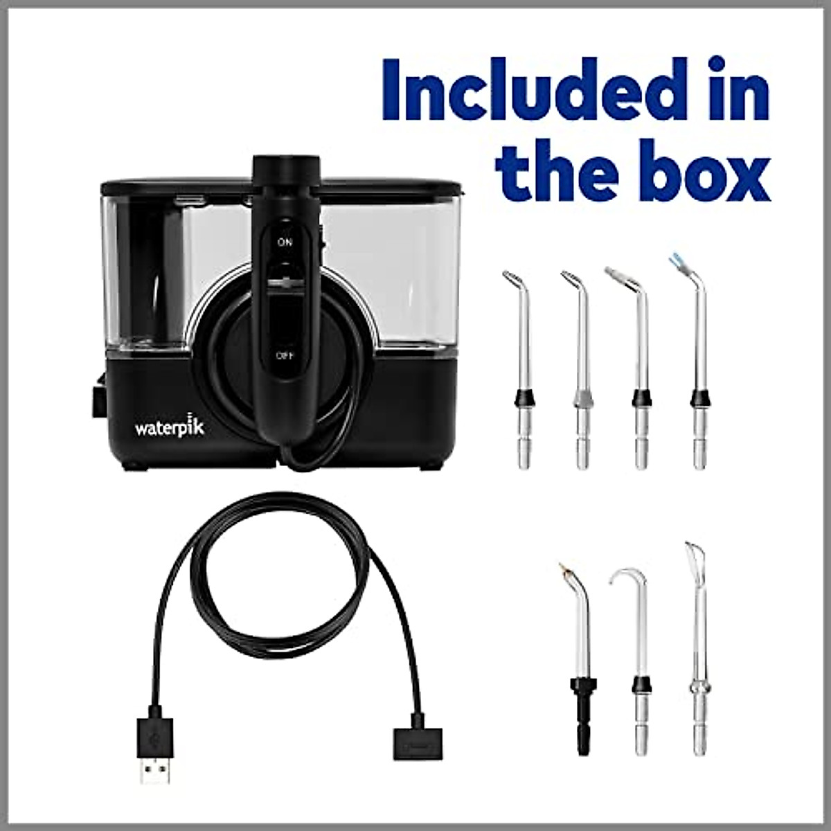 Waterpik ION Professional Cordless Water Flosser Teeth Cleaner Rechargeable and Portable, Black, 1 Count