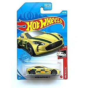 DieCast Hotwheels Aston Martin One-77, HW Rescue 4/10 [Yellow] 215/250