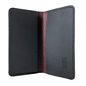 Oberon Design Celtic Hounds Embossed Genuine Leather Checkbook Cover, 3.5x6.5 Inches, Wine, Made in the USA