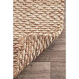 nuLOOM Hailey Handwoven Jute Area Rug, 2' 6" x 8', Natural
