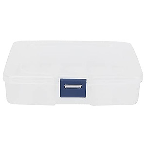 Organizer Box, 5 Grids Clear Visible Plastic Accessories Compartment Transparent Container Dividers Craft Case with Adjustable for Beads Art DIY Crafts Jewelry Fishing Tackles Bead Storage