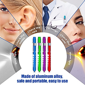 Penlight for Nurse Pen Light LED Reusable Pen Light with Pupil Gauge Nurses Pin Light for Torch Medical Students Doctors Daily Use with Pocket Clip Nurse Gifts(15 Pieces,Basic Colors)
