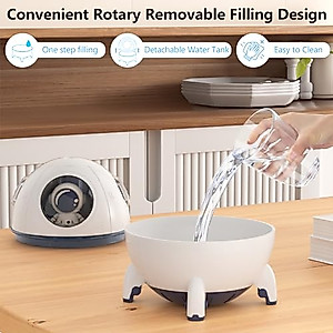 Humidifier for Bedroom Kids, Mini Water Diffuser with Colorful Night Lights Cool Air Mist Quiet Humidifiers with Cute Space Capsule Detachable Astronaut Rechargeable for Office Desktop 220ML(White)