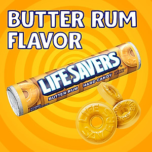 LIFE SAVERS Butter Rum Hard Candy Bulk, 1.14 ounce (20 Single Packs)