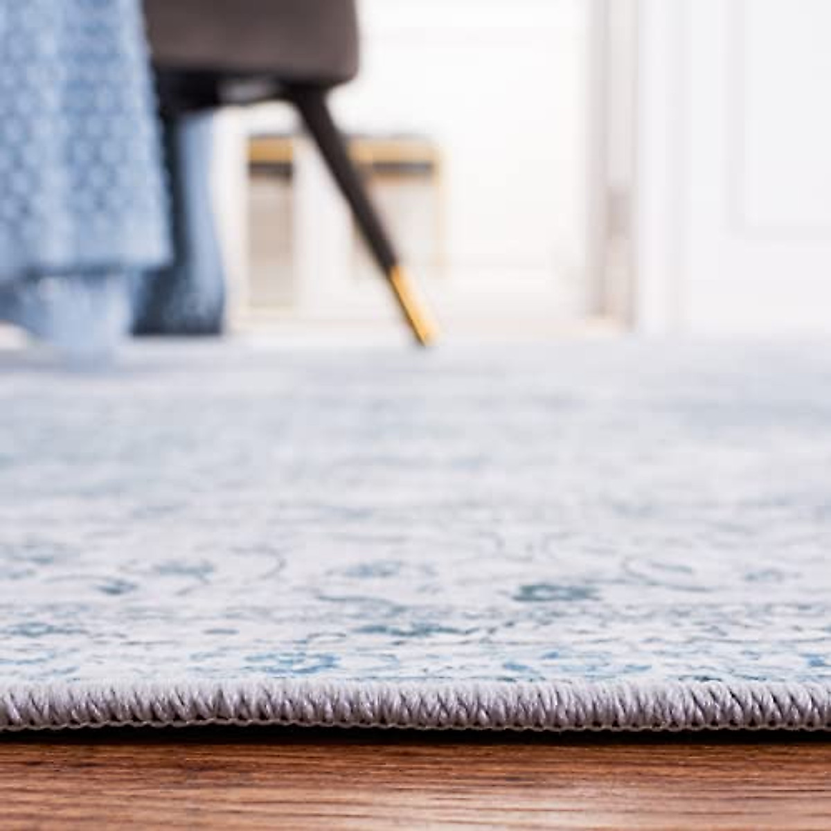 SAFAVIEH Tucson Collection Area Rug - 8' x 10', Green & Grey, Persian Design, Non-Shedding Machine Washable & Slip Resistant Ideal for High Traffic Areas in Living Room, Bedroom (TSN190Y)