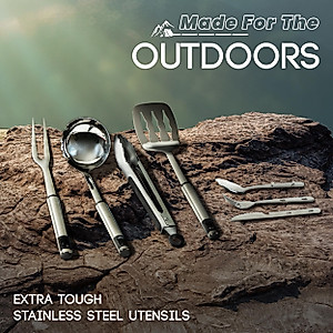 Camping Gear, Camping Cooking Set, 21pcs Camping Accessories Cooking, Camping Kitchen Set, Camp Kitchen Accessories & Organizer, Camping Utensil Set, Camping Equipment, Camping Tools & Stuff…