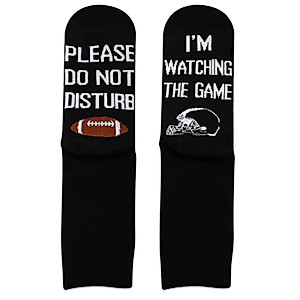 ZJXHPO Football Game Socks Please Don’t Disturb I’m Watching The Game Novelty Sock For Football Team Player Lover Mom Dad Coach (Football game sock)