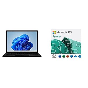 Microsoft Surface Laptop 4 13.5" Touch Screen - Intel Core i5 - Black Plus Family 12Mo