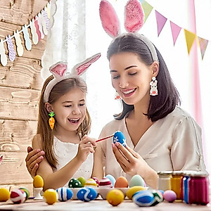 Beaded Easter Earrings for Women Dangling Cute Rabbit Egg Earrings Easter Gifts for Women Friends (Radish)