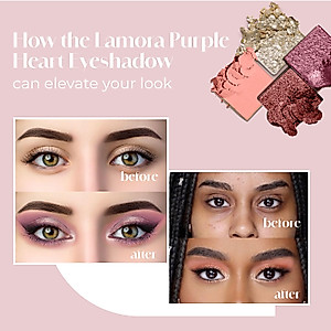 Lamora Nude Pink Eyeshadow Palette - 12 Rose Highly Pigmented Shimmer & Matte Shades - Travel Size Makeup Palette with Mirror