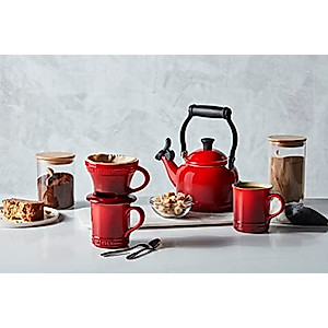 Le Creuset Enamel On Steel Demi Tea Kettle, 1.25 qt., Cerise