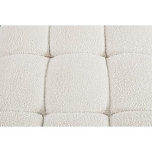 Meridian Furniture 611Cream-S68A Ames Collection Modern | Contemporary Modular Sofa with Rich Cream Boucle Fabric, Modular to Create Infinite Configurations, 68" W x 34" D x 28" H, Cream