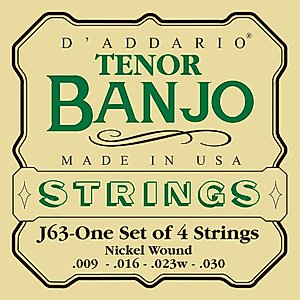 D'Addario J60+ 5-String Banjo Strings, Nickel, Light Plus, 9.5-20