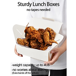 Happyhiram 30 CT Large Welcome Boxes with Handles White, 9x6x6 Gable Gift Easter Boxes Cardboard Paper Party Favor Boxes Barn Style Carry Out Box Recyclable Paper Gift Packaging Boxes for Food Box