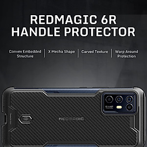 nubia REDMAGIC 6R Pro Handle Protective Case, Flexible TPU Cover Anti-Scratches Shockproof Phone Case Compatible Red Magic 6R/6 Racing, Black