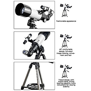 Kids Astronomical Telescope, 16x 40x 48x 120x Astronomical Telescope with Tripod ,Telescope All Optical Glass Lens FMC Multi Layer Broadband Coating 70MM Objective Lens, Telescope Astronomy Teles