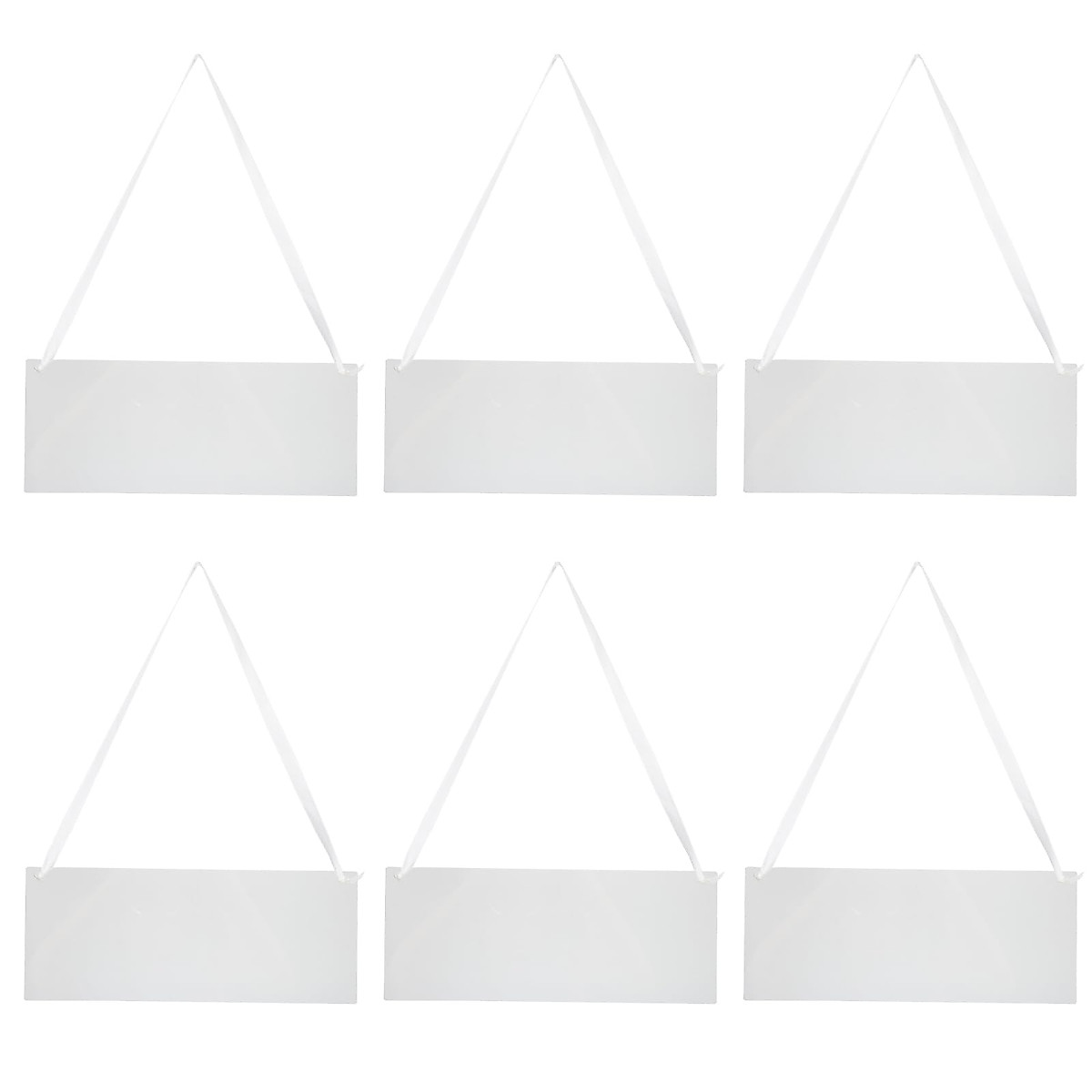 ULTECHNOVO DIY Acrylic Wedding Chair Signs Blank Clear for Mr Mrs Wedding Home Office Crafting for Bride Groom with Ribbon 6pcs