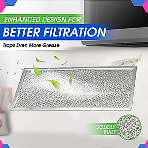 Microwave Filter Replacement 5.78" x 12.91" Fits W10208631A Whirlpool Microwave Filter - Aluminum Mesh Screen Grease Filter - Freshens and Filters Kitchen Air in Over the Range Oven Vent Fan