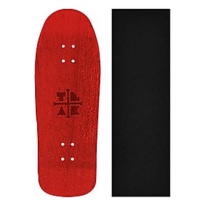 Teak Tuning Wooden Fingerboard Carlsbad Cruiser Deck, Cherry Red - 34mm x 100mm - Handmade, Pro Shape & Size - Five Plies Wood Veneer - Includes Prolific Foam Tape