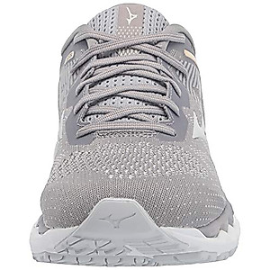 Mizuno Women's Horizon 5 Running Shoe, Silver Filgre-Barly Blue, 8.5