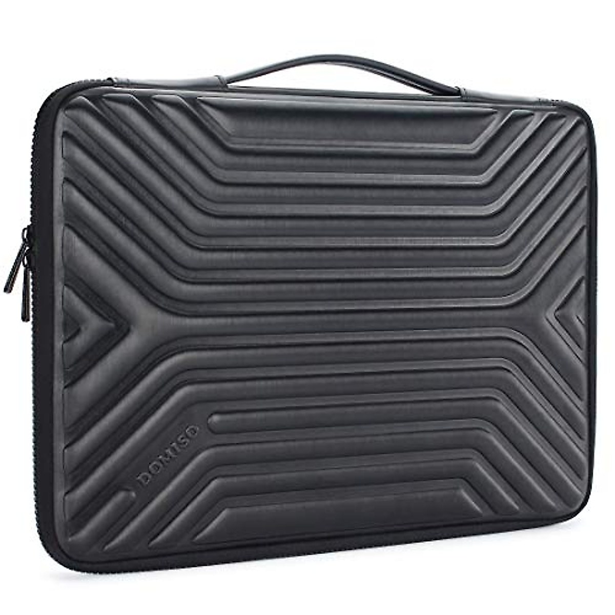 DOMISO 17 Inch Shockproof Waterproof Laptop Sleeve with Handle Lightweight Soft EVA Tablet Protective Case Bag for 17-17.3" Notebook/Dell/Lenovo/Acer/HP/MSI, Black