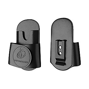 Stethoscope Holder Hip Clip with Upgraded Secure Magnetic Closure and Bell Pocket – Hygienic Stethoscope Clip Designed to Hold All Brands & Styles – Includes Replacement Stethoscope Ear Tips (Black)