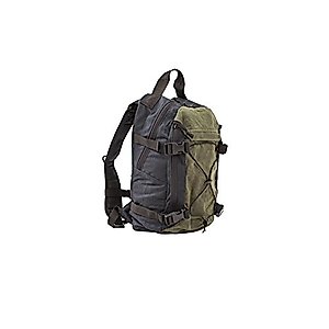 Grey Ghost Gear Throwback Tactical Backpack, Black/Olive Drab, Length-15â€ Width-9â€ Depth-6â€