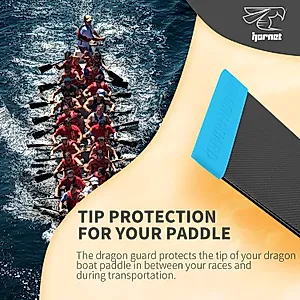 Hornet Watersports Dragon Guard Tip Protector for Dragon Boat Paddles (Ice Blue)