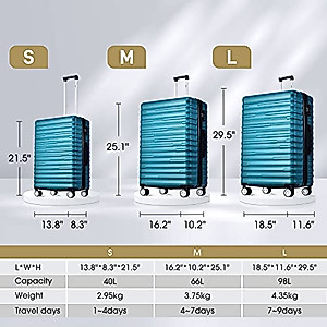 Merax Carry on Luggage Sets of 3 Suitcases with Wheels 20 24 28 Inch Luggage with Spinner Wheels Hard Shell TSA Luggage