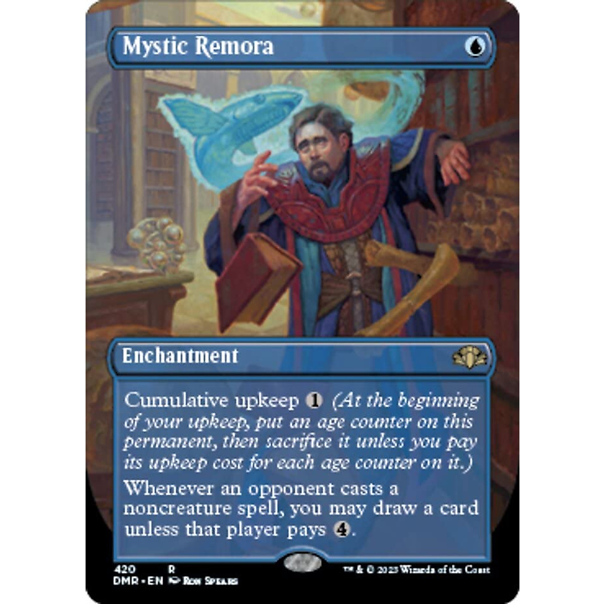 Magic: the Gathering - Mystic Remora (420) - Borderless - Dominaria Remastered
