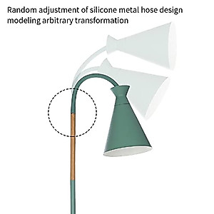Gupuzm Gooseneck Floor Lamp Swing Arm Adjustable 360° Rotating Metal Bracket Lamp, Indoor Reading Lighting Dimming Floor Lamp Minimalist Style, Suitable for Living Room,Study, Bedroom, Office