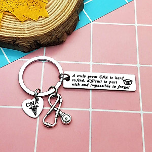 For CNA Gift Certified Nursing Assistant Gift CNA Keychain Graduation Gift for CNA Nurse Day Gift,Nursing School,Medical Student Gift,Stethoscope Keychain,Nurse Christmas Birthday Gift for CNA Week
