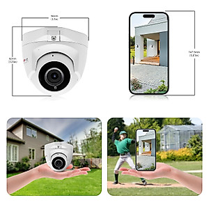 Anpviz 5MP POE Camera with Human & Motion Detection, IP Camera for Indoor Outdoor, Turret Camera Built-in Audio/Mic, 100ft IR Night Vision Security Camera, IP66 Waterproof, NDAA Compliant (U Series)