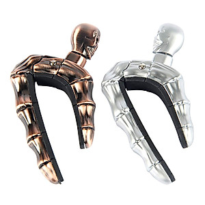 YUEKO Guitar Capo Skull Knob Design Universal 4 5 6 12 Strings Instrument Capos for Electric Classical Acoustic Guitar Bass Ukulele Mandolin Banjo and More(Bronze)