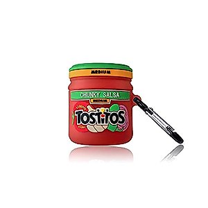 UB Tengin Case for AirPods 1&2, 3D Cute Cartoon Funny Cover Food Drink Bottle Soft Silicone Design，Accessories with Keychain,for Girls Boys Teens Kids Dedicated AirPods Case (tostitos)