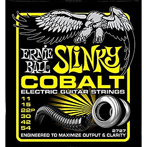 Ernie Ball 2727 Cobalt Beefy Slinky Electric Guitar Strings Set 2 PACK (11 - 54)