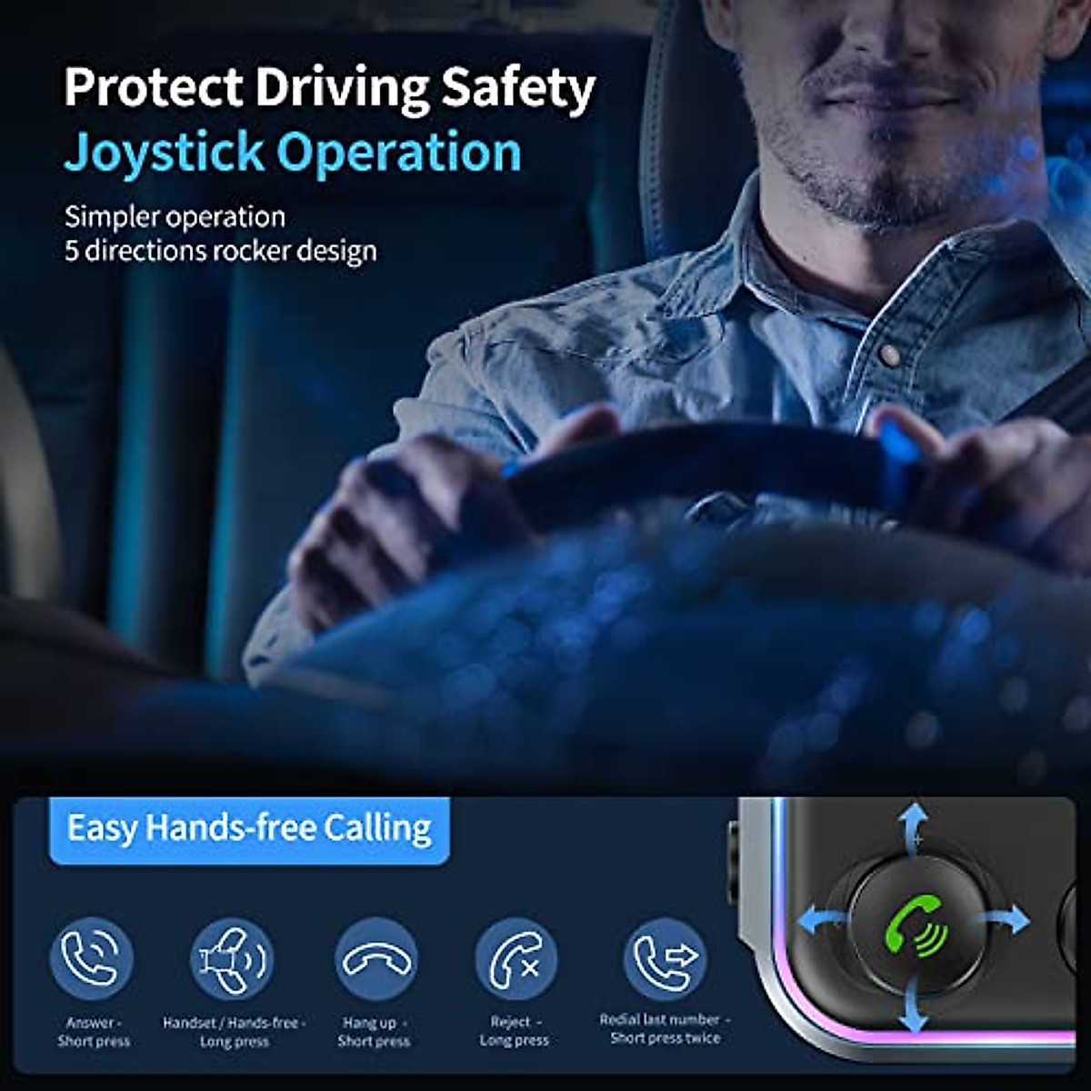 UNBREAKcable Bluetooth FM Transmitter for Car, PD 36W Fast Charging, Wireless Bluetooth FM Radio Adapter, Cigarette Lighter Car Kit Hands-Free Calls, HiFi Bass Boost MP3 Music Player Support USB Drive