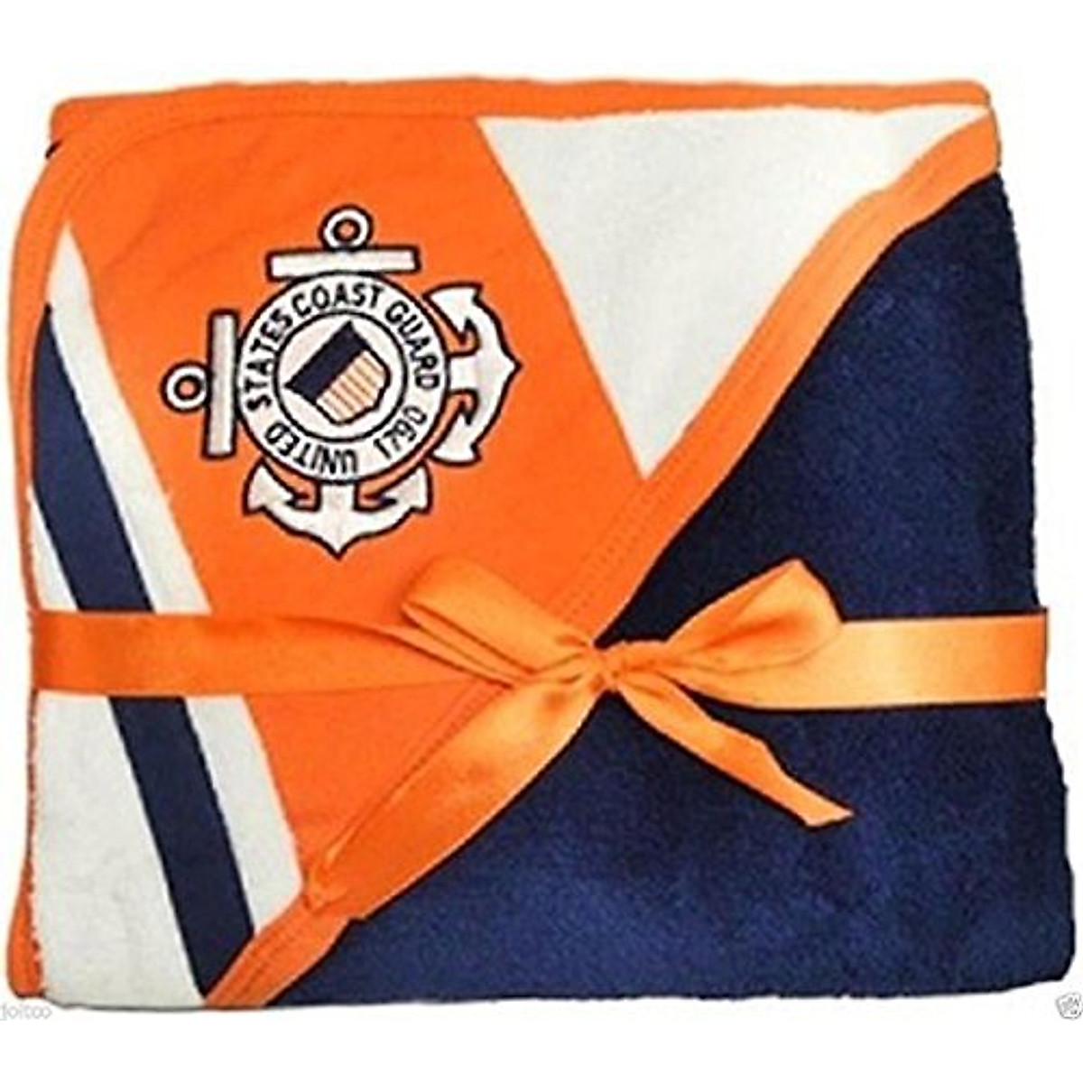 Officially Licensed US Coast Guard Racing Stripe Plush Baby Blanket: Cloud-Like Comfort and Patriotic Elegance