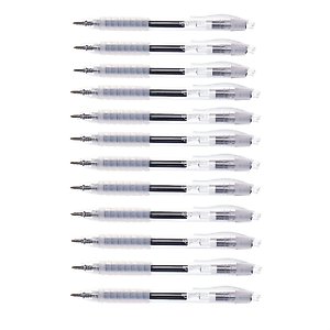 Amazon Basics Retractable Gel Pens - Medium Point, 12 Count, Black