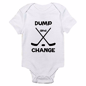 Campus Originals Cute Baby Hockey Bodysuit Creeper (6 Months, Dump and Change)