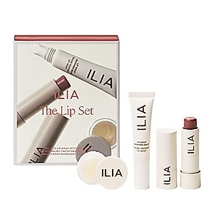 ILIA - The Lip Set Limited Edition 3 Piece Clean Beauty Gift Set | Non-Toxic, Vegan, Cruelty-Free, Clean Makeup