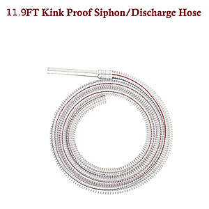 TUFFIOM 35 Gallon Portable Gas Caddy w/ Wheels & 11.9ft Hose, Fuel Transfer Storage Tank Gasoline Diesel Can Reversible Rotary Hand Siphon Pump, for ATV Car Mowers Tractor Boat Motorcycle(Red)