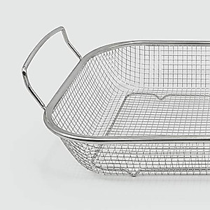 ExcelSteel Rectangular Stainless Steel Basket, 14.75" x 10.75" x 2.5", Stainless